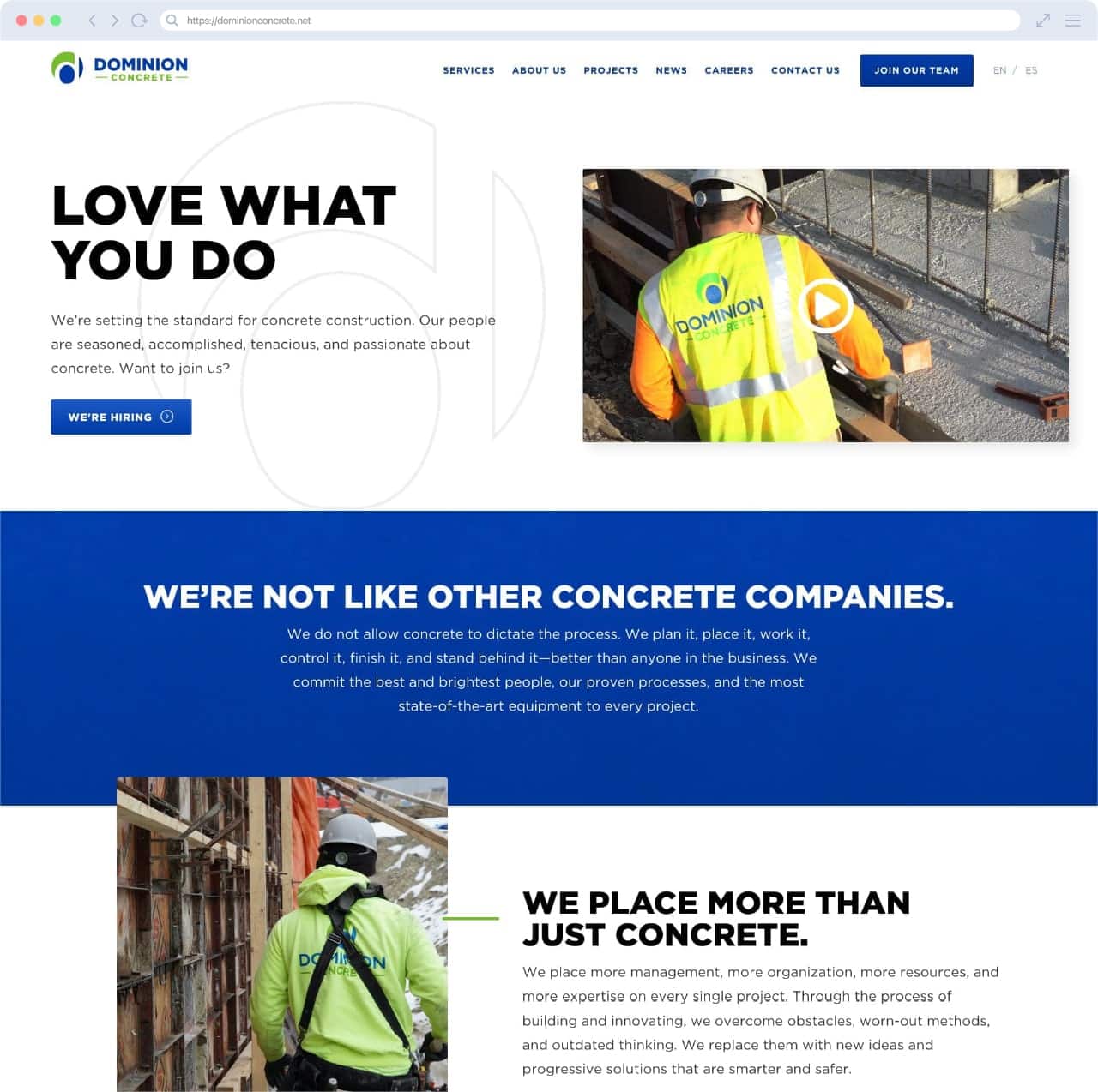 Dominion Concrete • Mary-Ann Zykin • Web Designer in Houston, TX